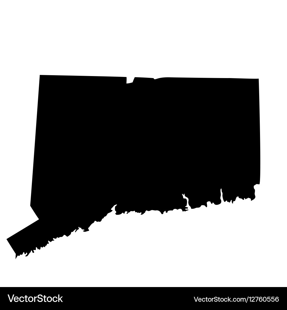 Map of the us state connecticut Royalty Free Vector Image