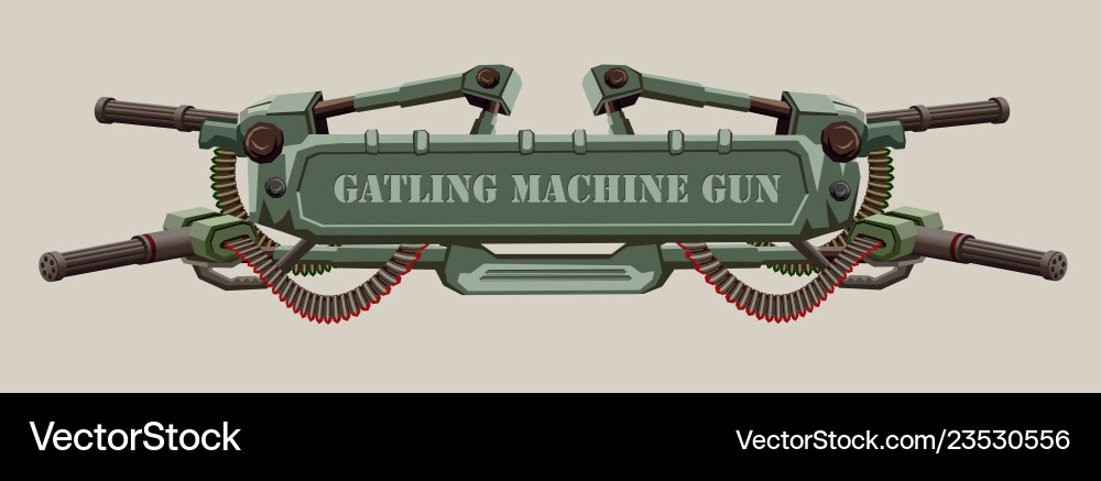 Mechanical military banner with space for text Vector Image