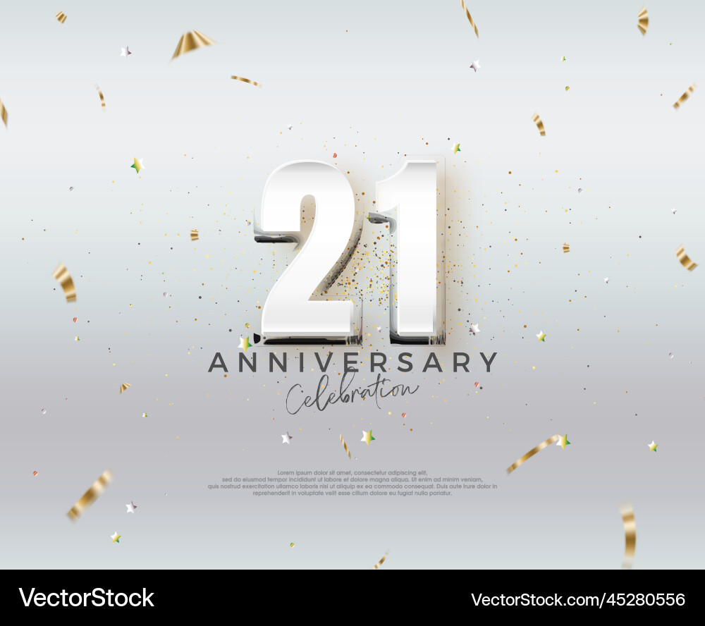 Modern 21st anniversary design design premium Vector Image