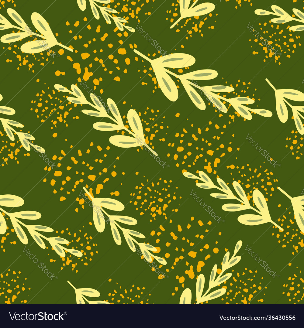 Scrapbook botanic seamless pattern with random Vector Image