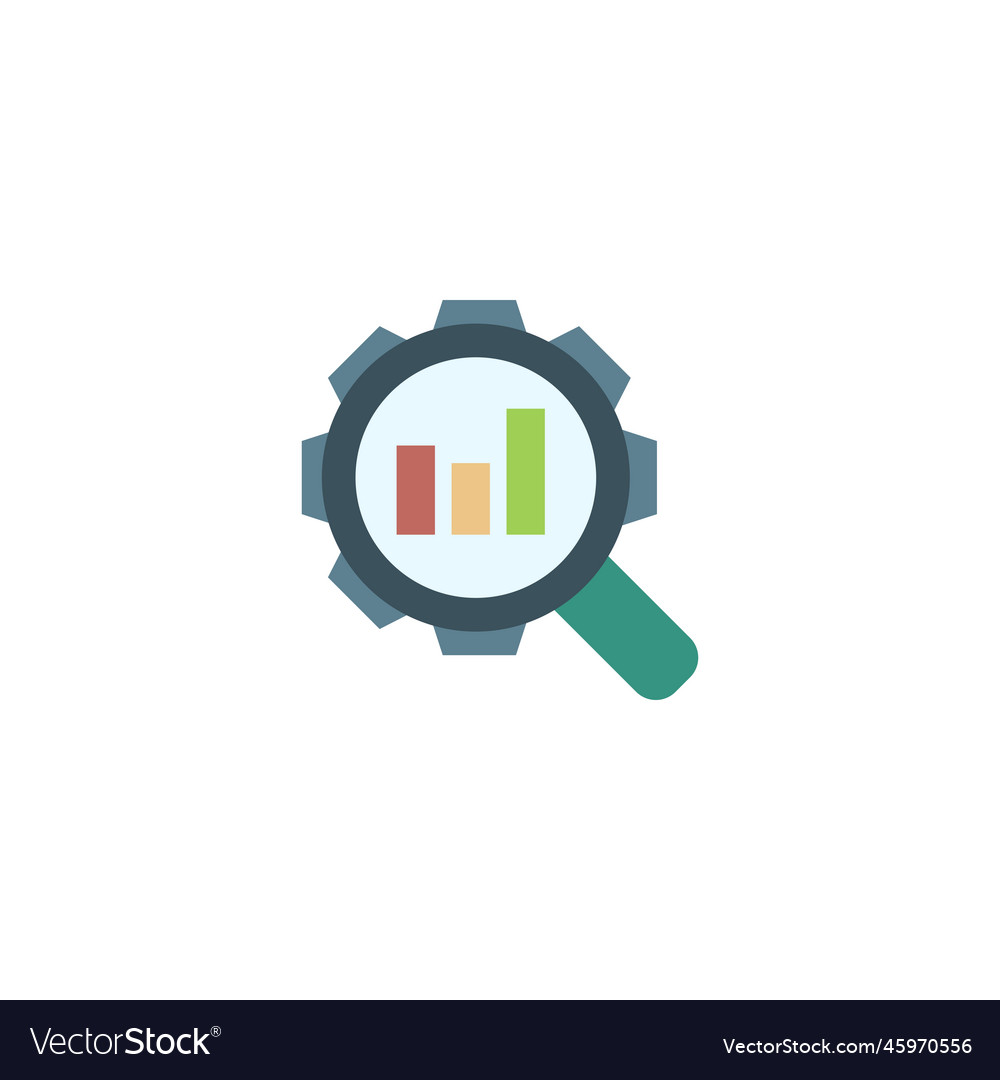 Search optimization creative icon flat Royalty Free Vector