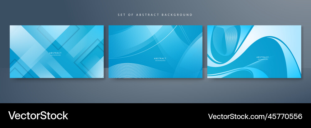 Set of light blue and white abstract background Vector Image
