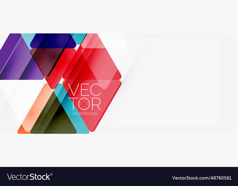 Abstract background color transparent triangles Vector Image