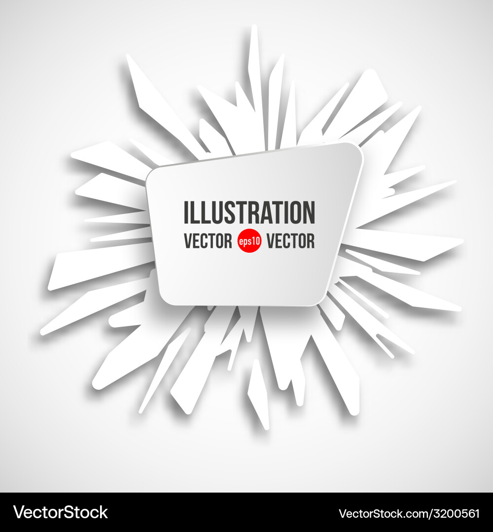 Abstract frame on a background of white fragments Vector Image