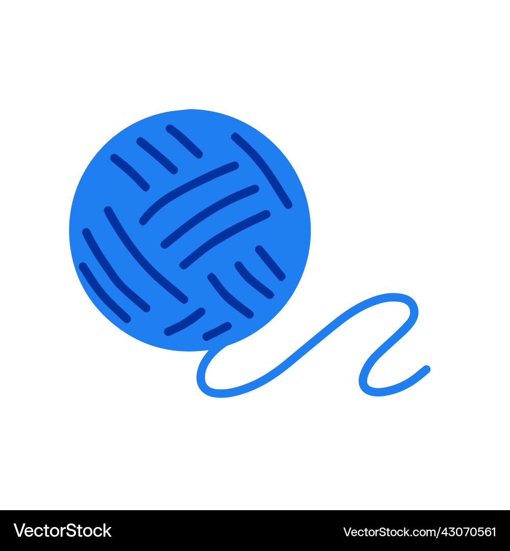 Ball of woolen threads hobbies knitting Royalty Free Vector