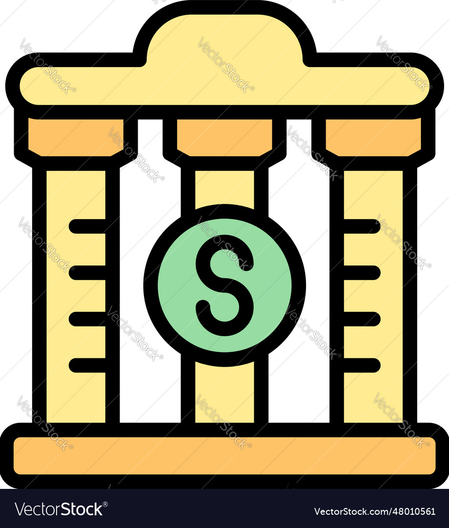 Bank collateral icon flat Royalty Free Vector Image Bank collateral icon flat Royalty Free Vector Image