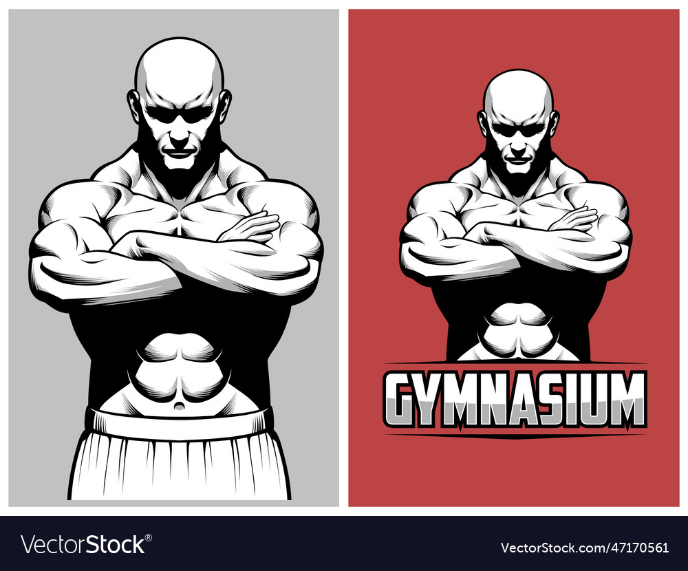 Big man folding arms showing his muscle Royalty Free Vector Big man folding arms showing his muscle Royalty Free Vector