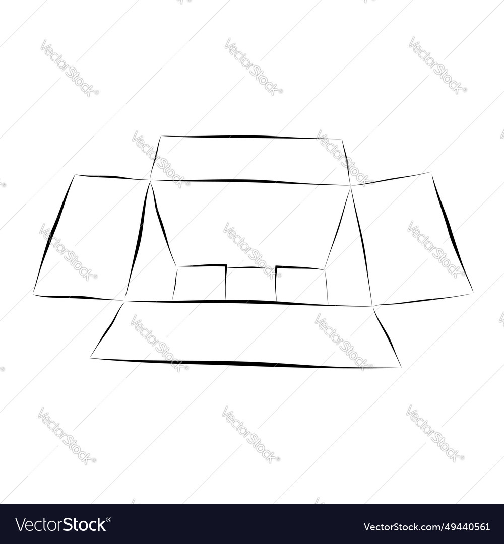 Cardboard simple hand draw sketch doodle white Vector Image Cardboard simple hand draw sketch doodle white Vector Image