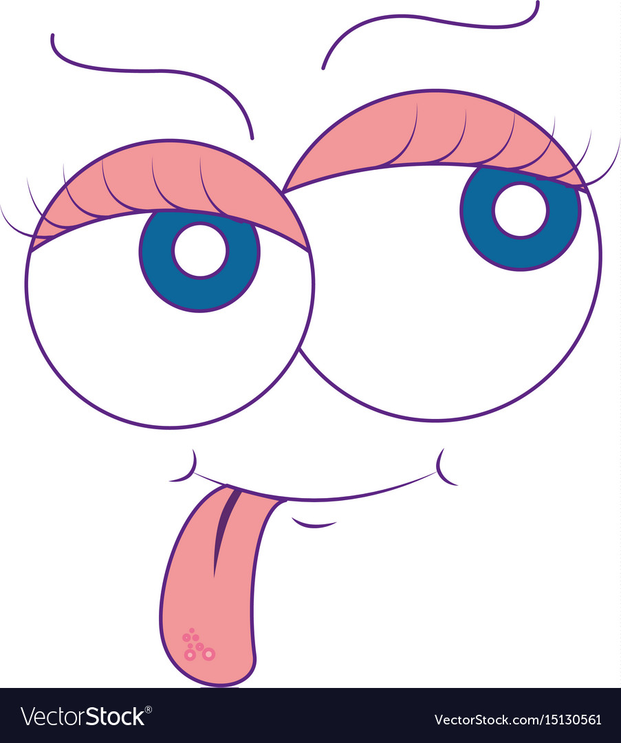 Comic face icon Royalty Free Vector Image - VectorStock