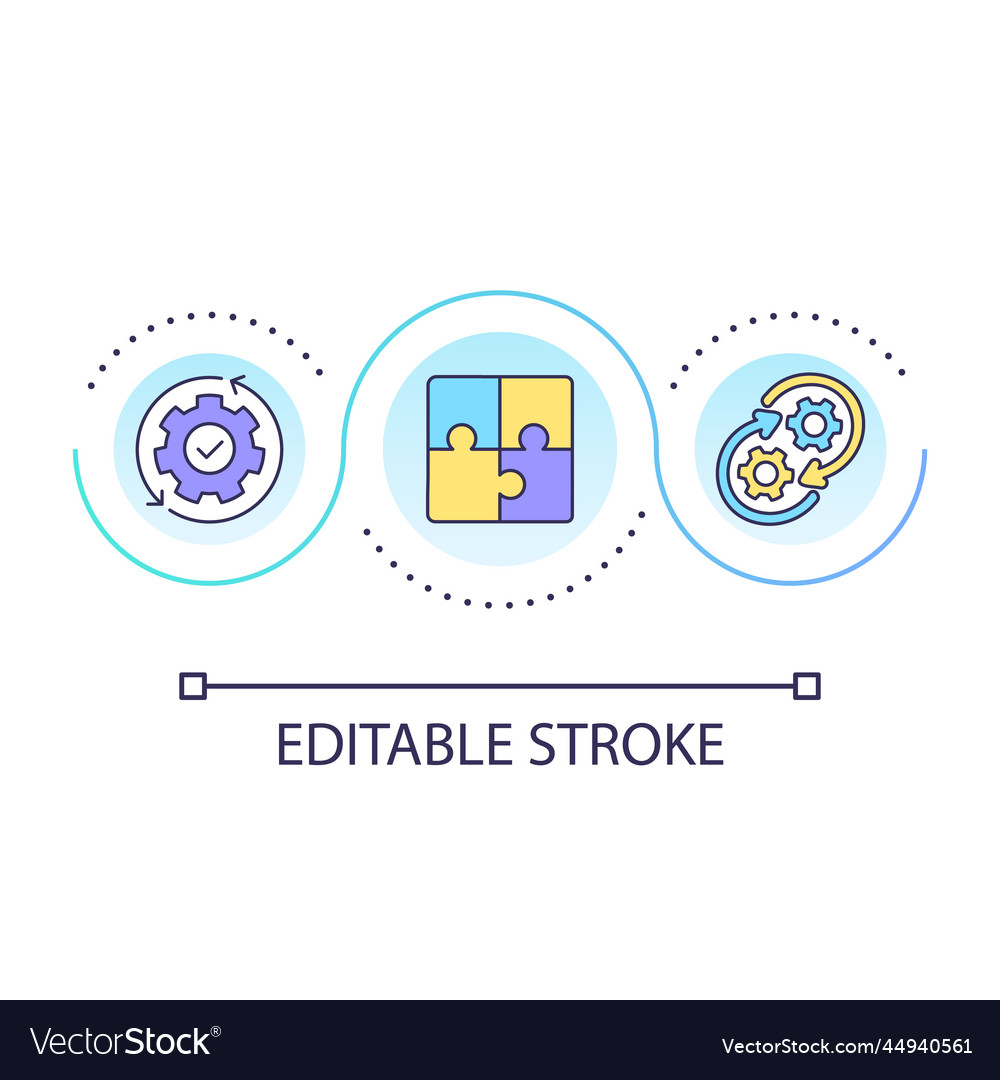 Development operations team loop concept icon Vector Image