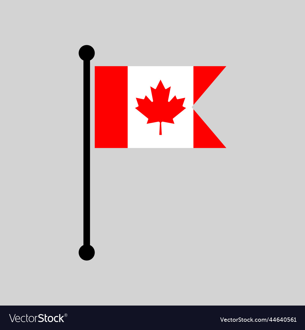 Flag og canada map pointer layout Royalty Free Vector Image