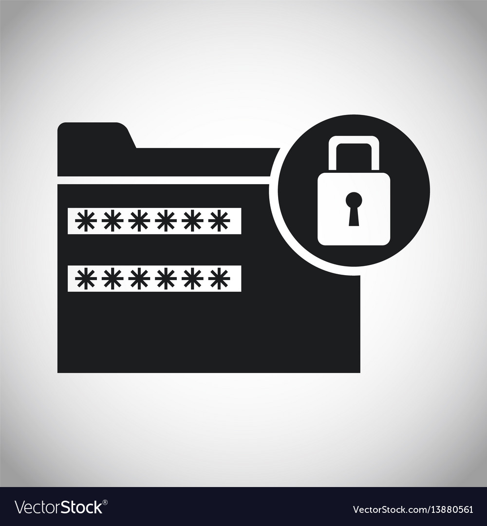Folder file password padlock security Royalty Free Vector