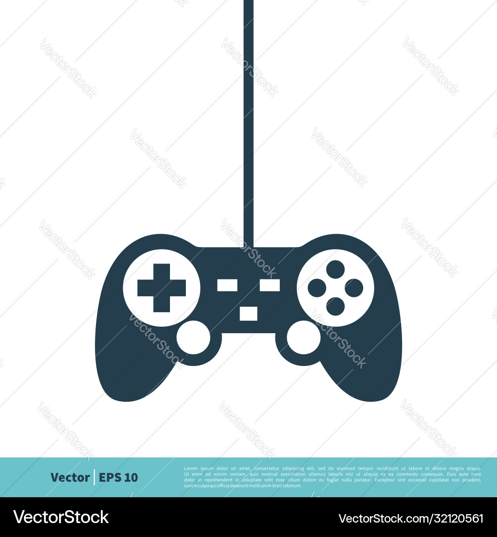 Game joystick icon logo template design eps 10 Vector Image