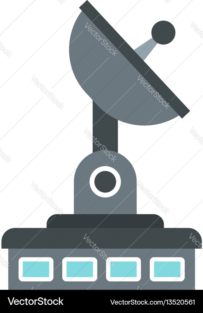 Observatory icon flat style Royalty Free Vector Image