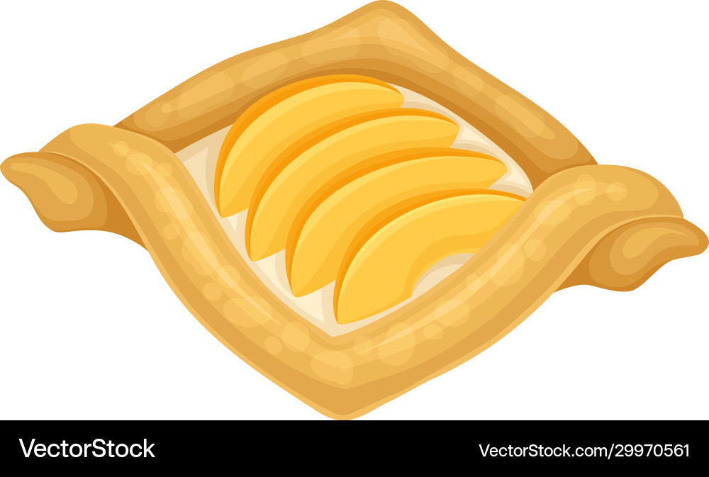 Puff pastry for bakery isolated on white Vector Image