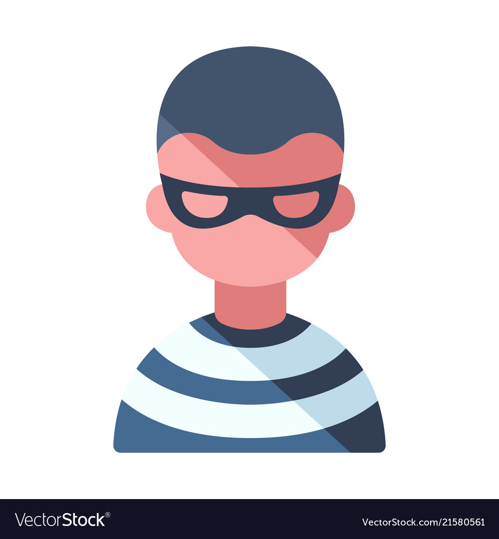Thief Flat Royalty Free Vector Image Vectorstock