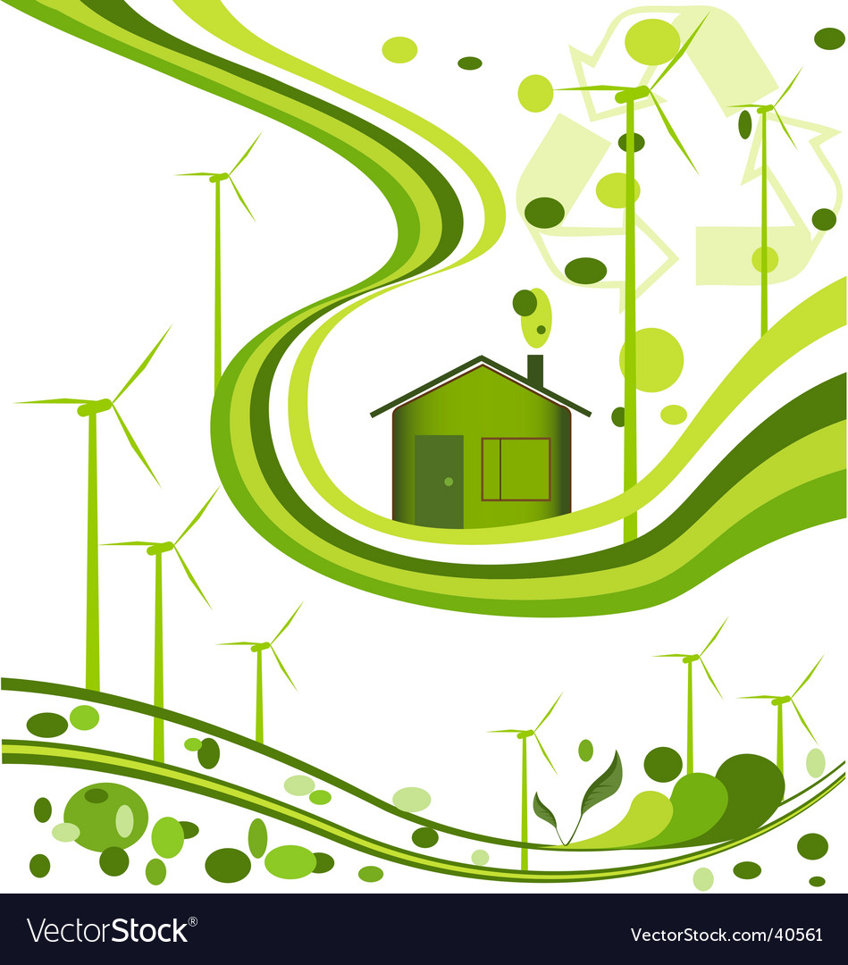 Wind farm background Royalty Free Vector Image