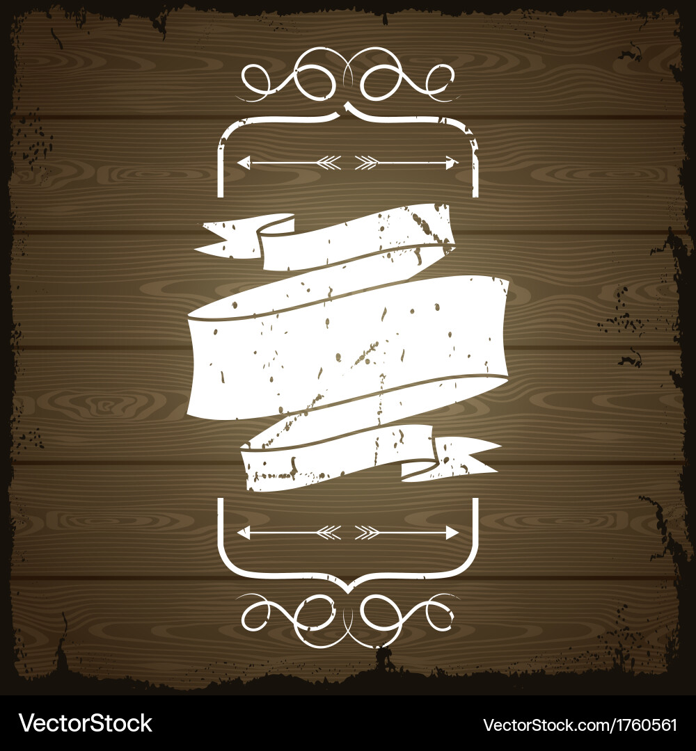 Wooden texture background with chalk labels and Vector Image