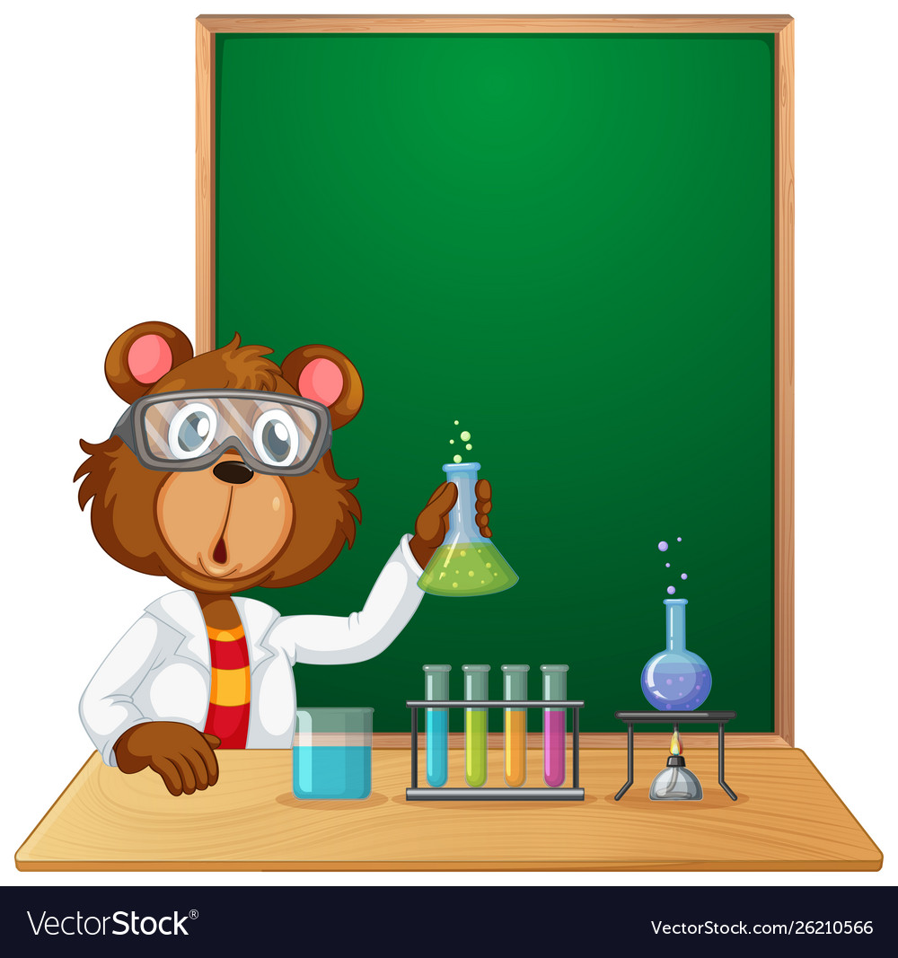 A bear on note template Royalty Free Vector Image