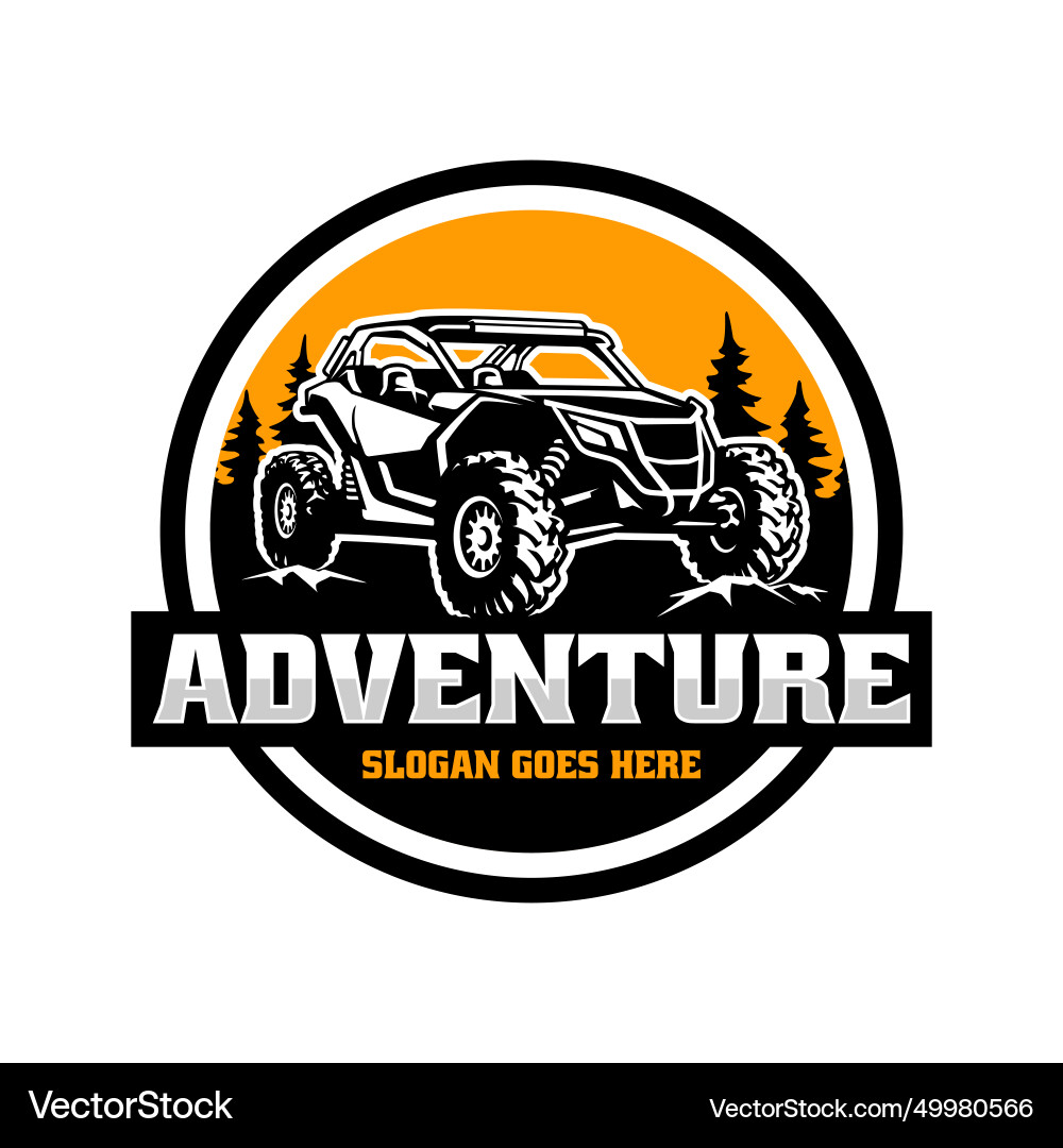 Adventure vehicle logo Royalty Free Vector Image