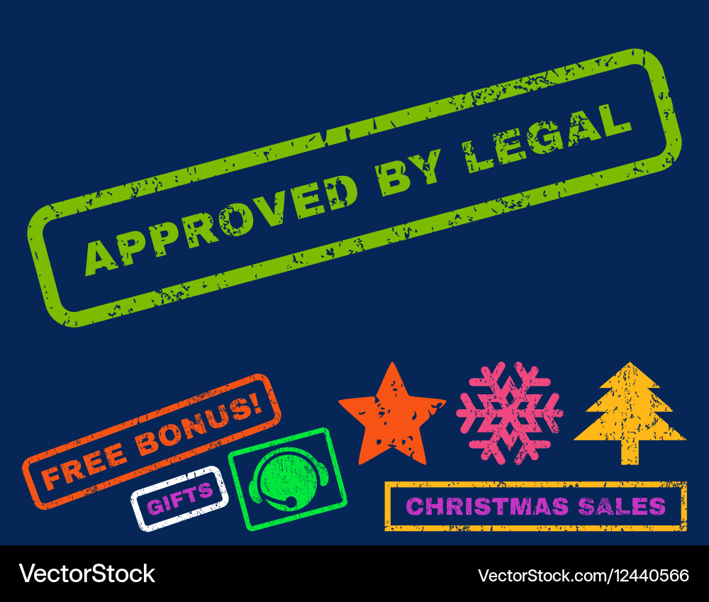 Approved By Legal Rubber Stamp Royalty Free Vector Image