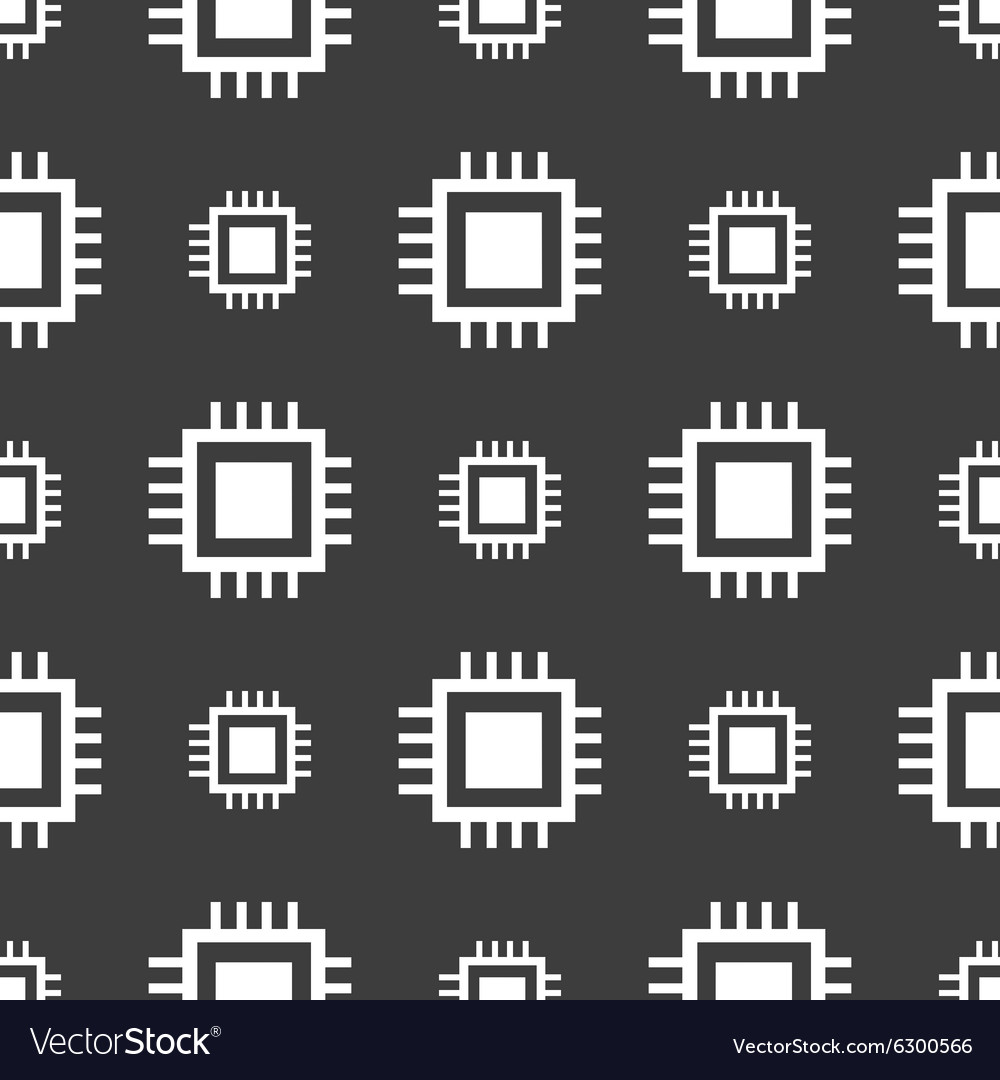 Central processing unit icon technology scheme Vector Image