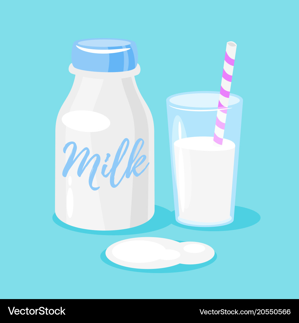 Dairy products milk packing Royalty Free Vector Image