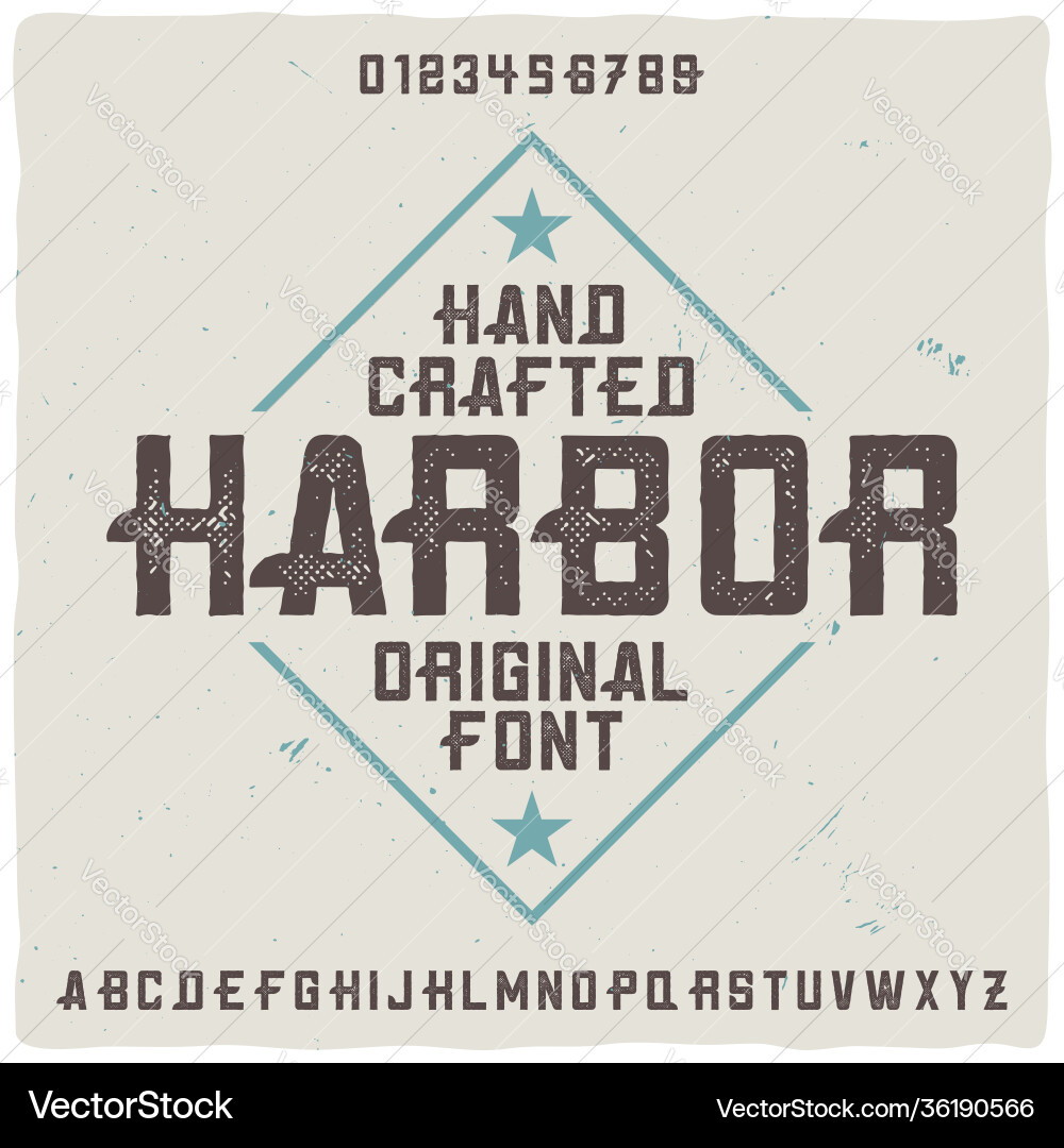 Good handcrafted font for any label design Vector Image