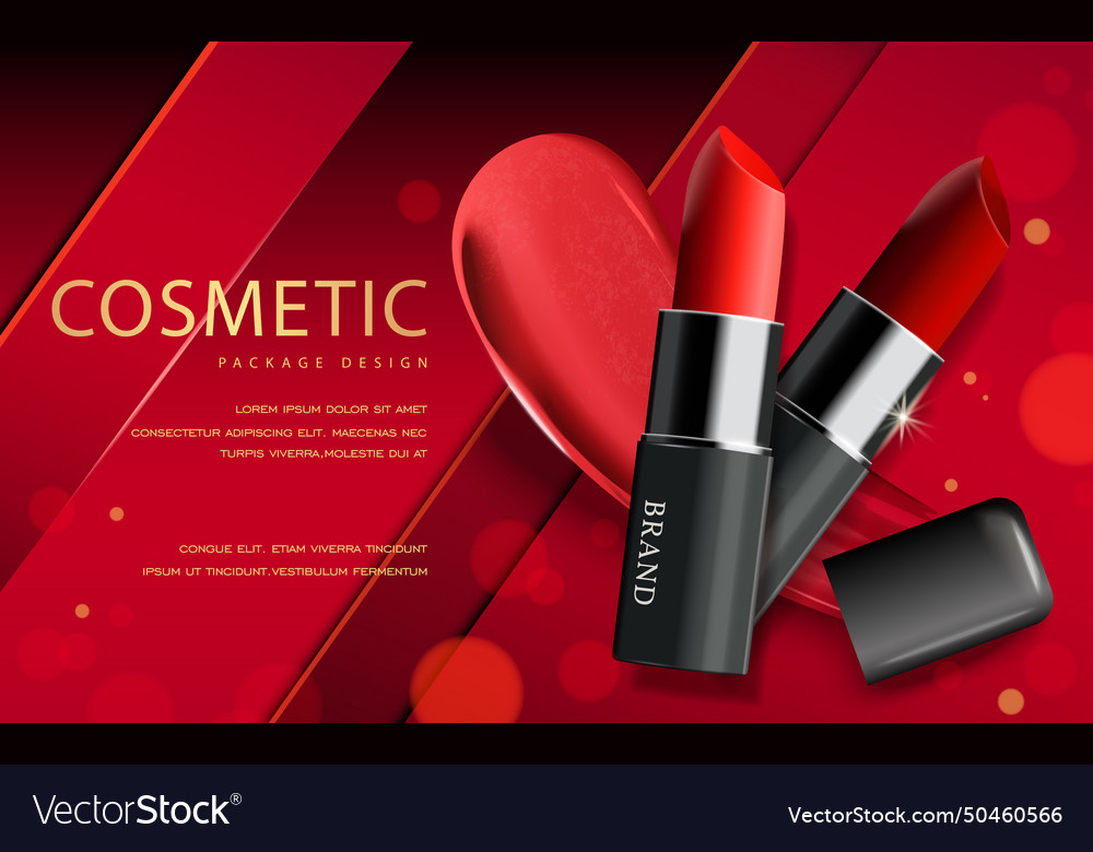 Makeup ads template Royalty Free Vector Image - VectorStock