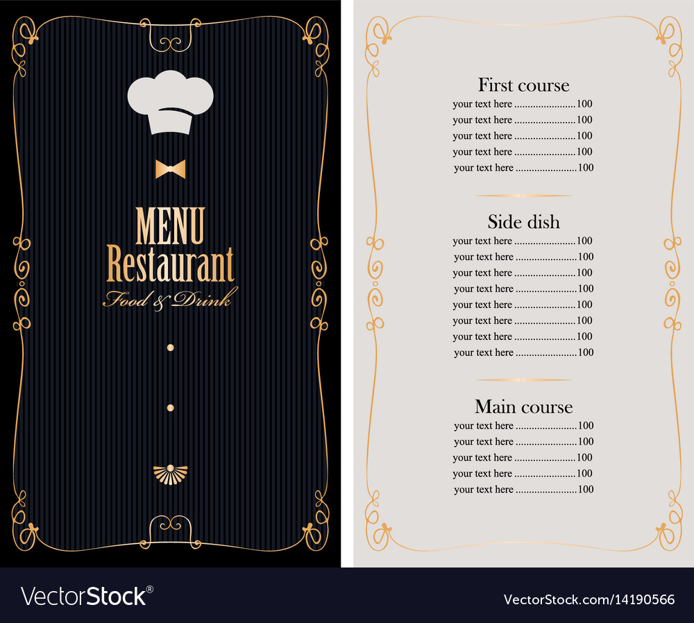 Menu With Price List And Gold Pattern Royalty Free Vector menu-with-price-list-and-gold-pattern-royalty-free-vector