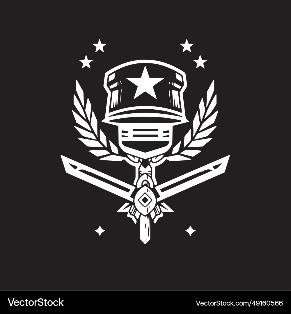 Military - minimalist and simple silhouette Vector Image