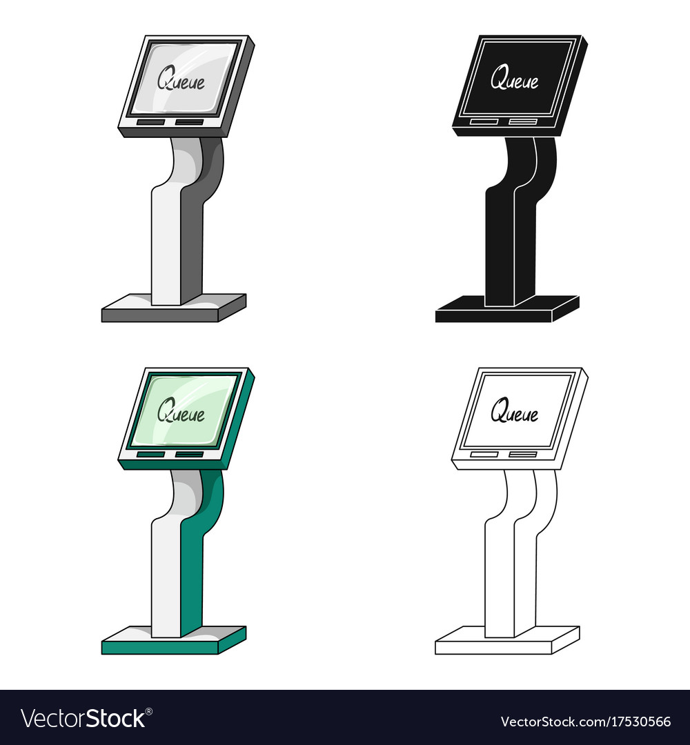 Queue access terminal terminals single icon Vector Image