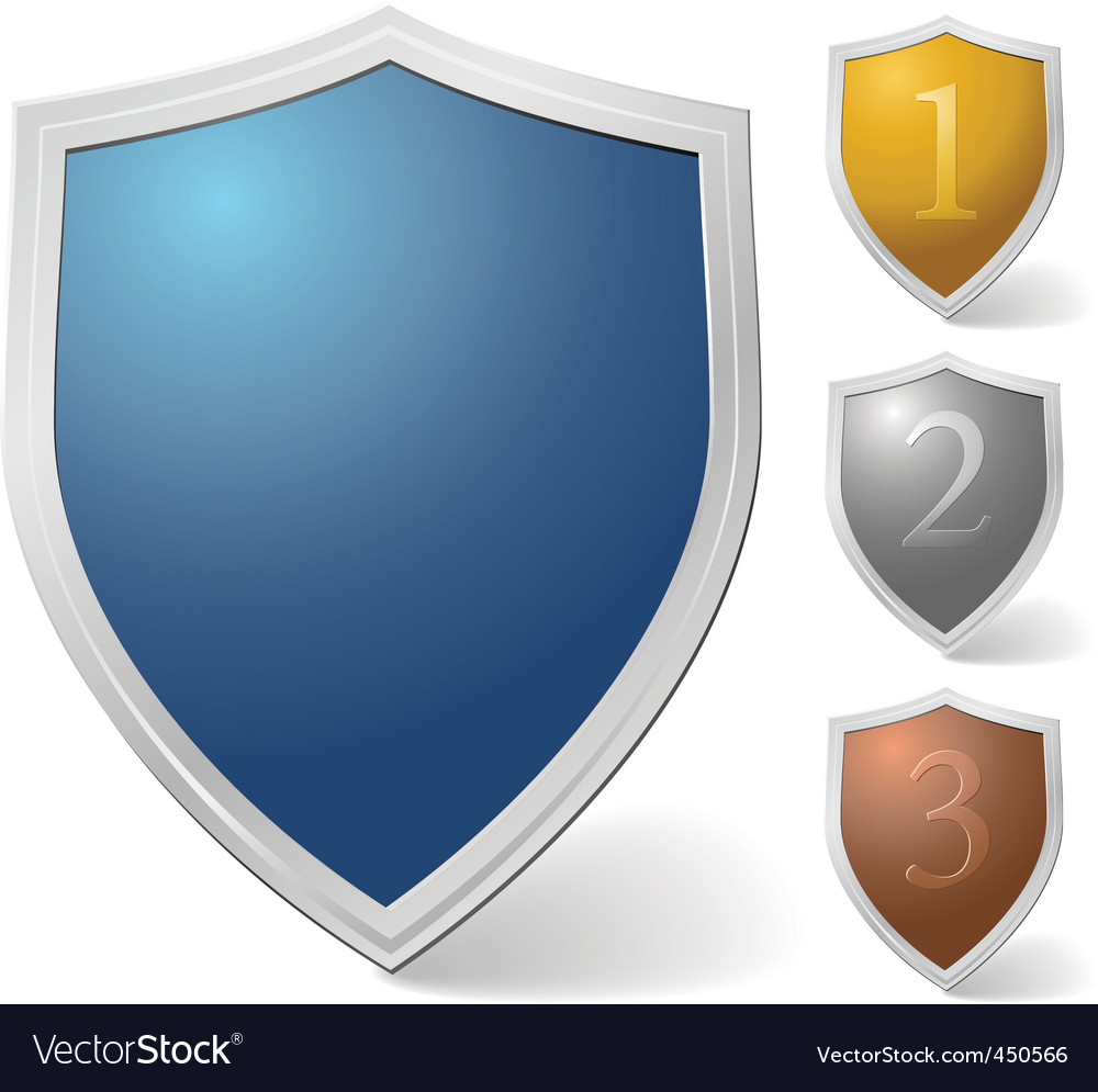 Shields Royalty Free Vector Image - VectorStock