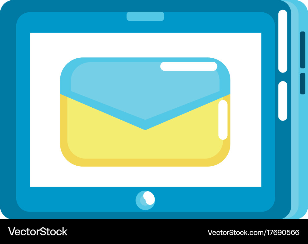 Tablet technology with e-mail message Royalty Free Vector