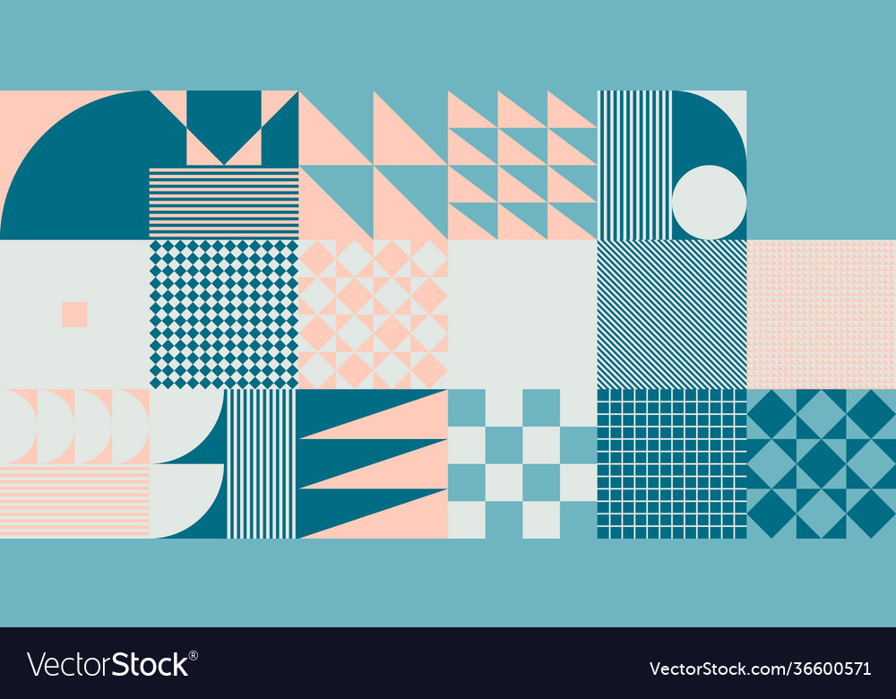Abstract geometric shapes pattern design elements Vector Image