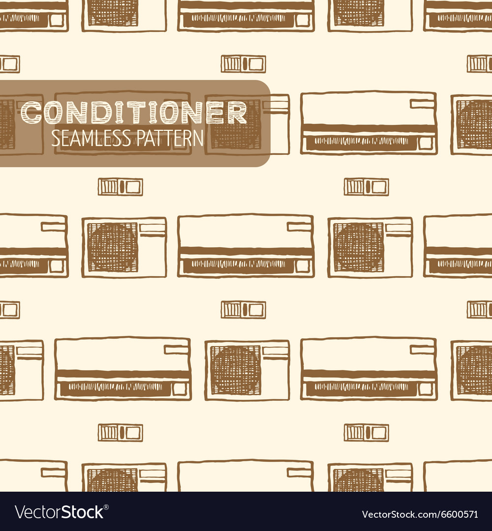 Air conditioner seamless pattern Royalty Free Vector Image