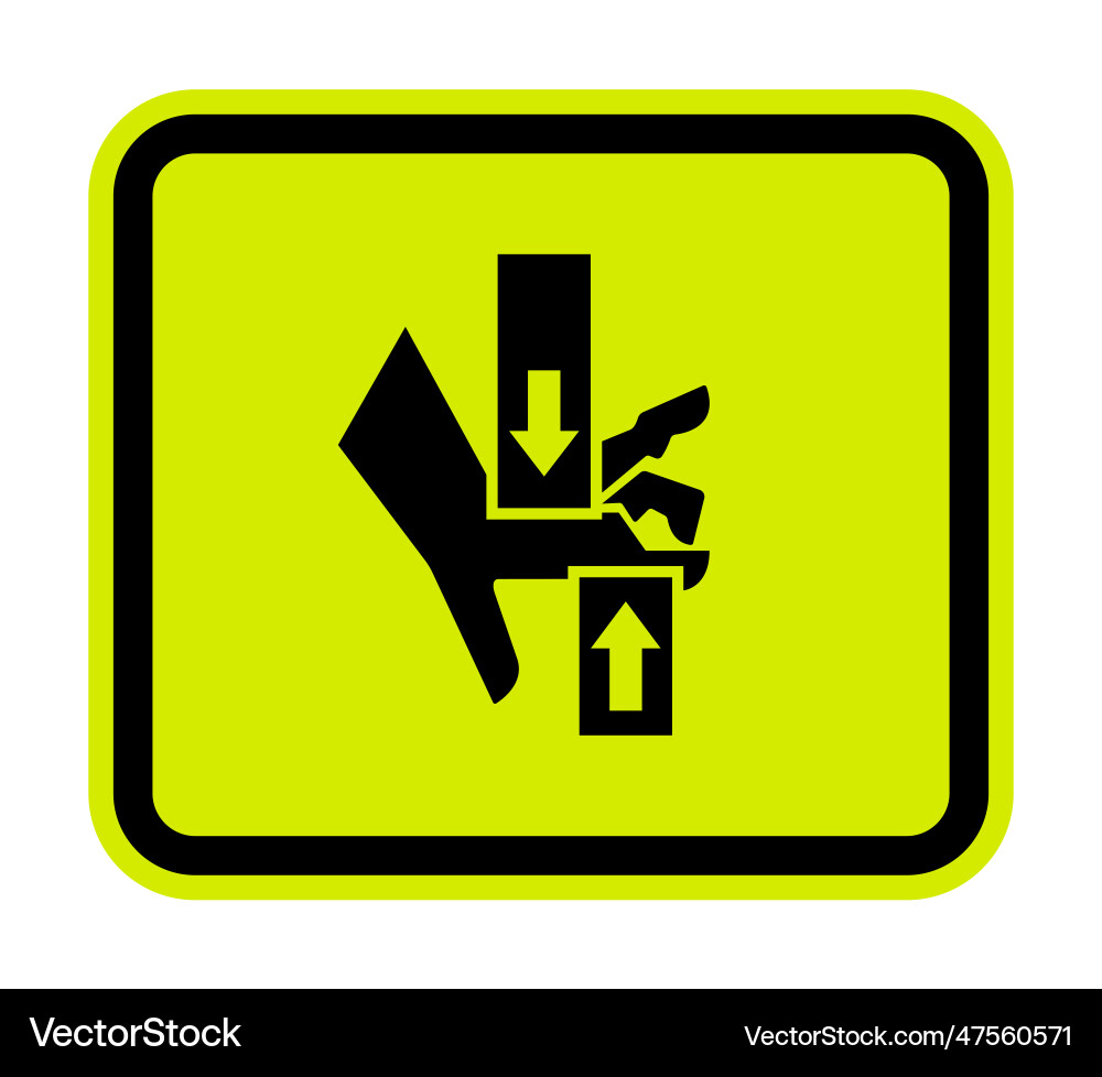 Crush hand top bottom symbol sign isolate Vector Image