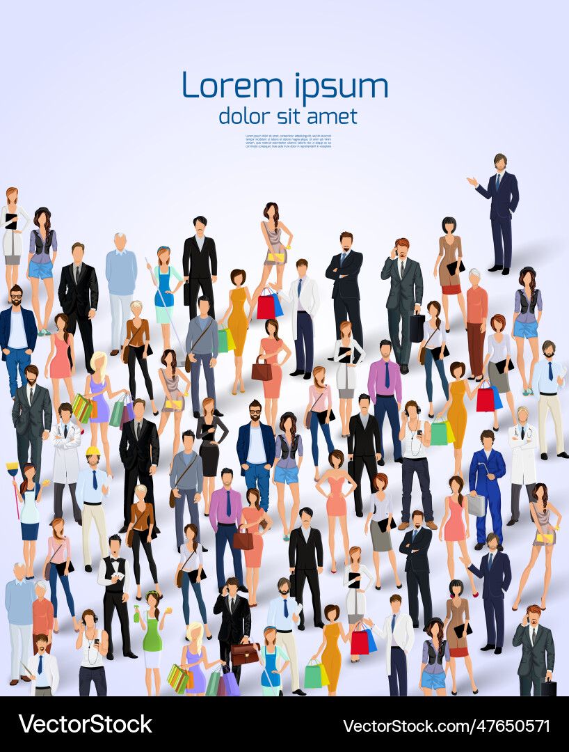 Group of people poster Royalty Free Vector Image