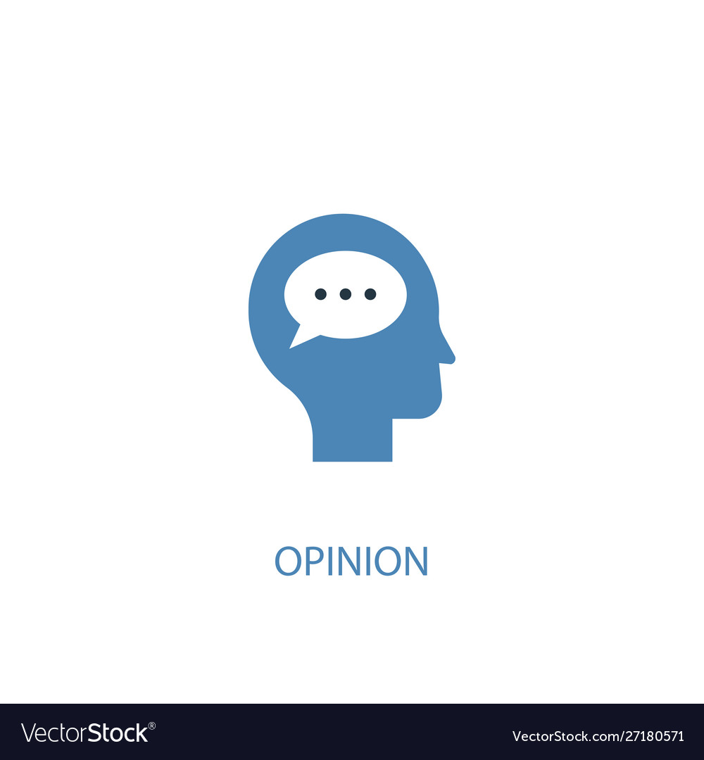 Opinion Concept 2 Colored Icon Simple Blue Vector Image