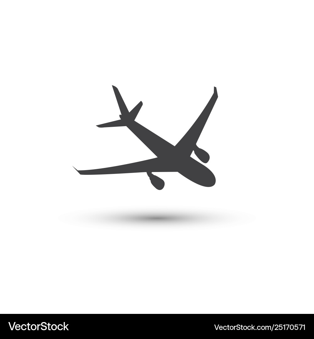 Plane icon pictograph isolated on white Royalty Free Vector