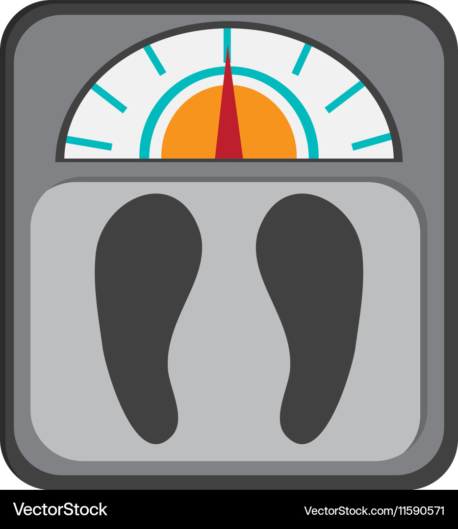 Scale and fitness concept design Royalty Free Vector Image