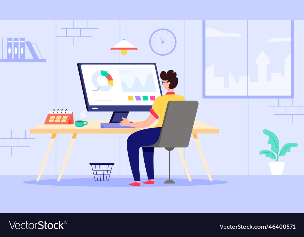 Statistician Royalty Free Vector Image - VectorStock