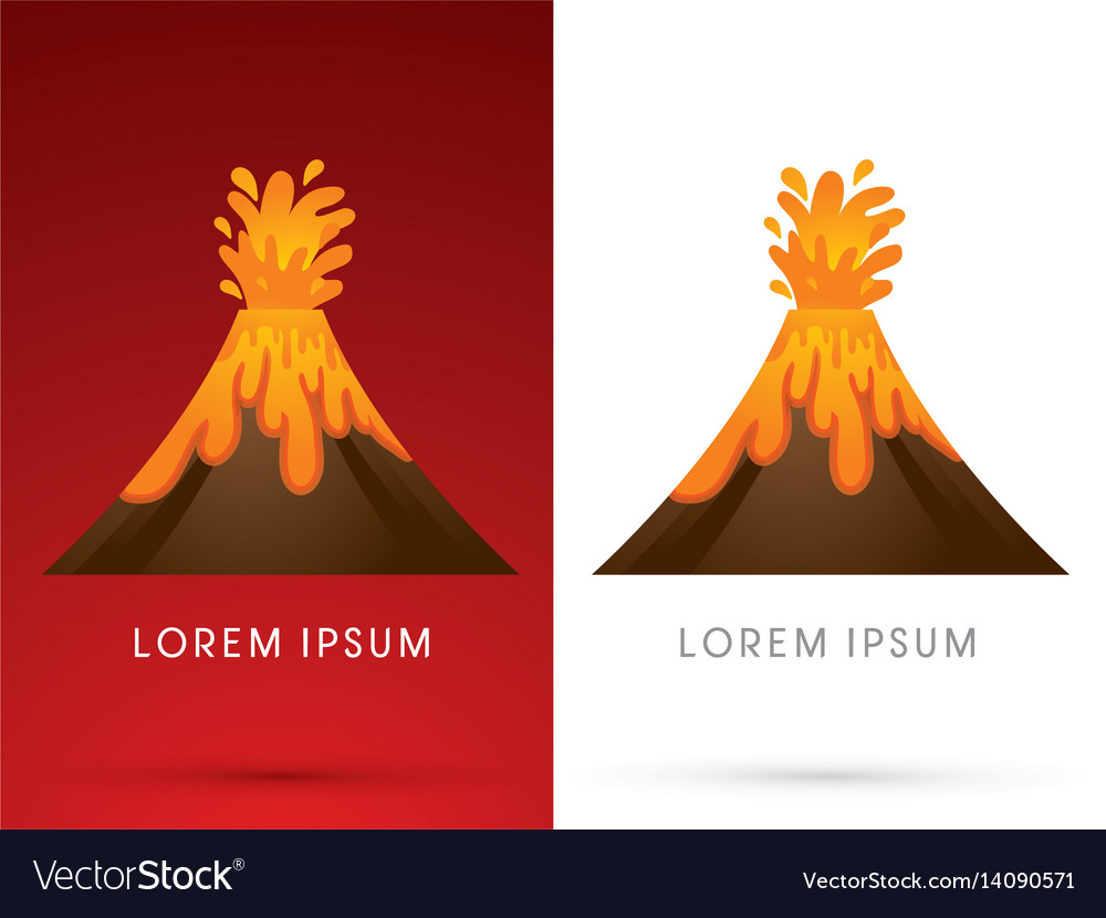 Volcano erupting Royalty Free Vector Image - VectorStock