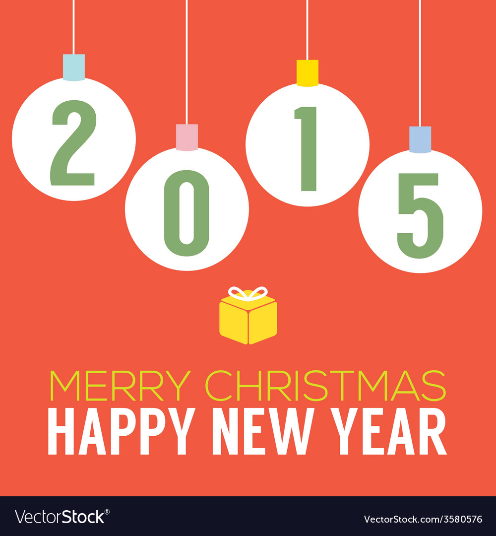 2015 happy new year card Royalty Free Vector Image