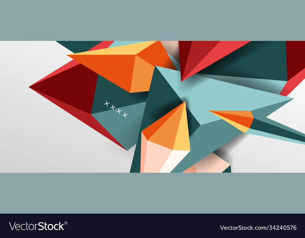 3d low poly abstract shape background Royalty Free Vector