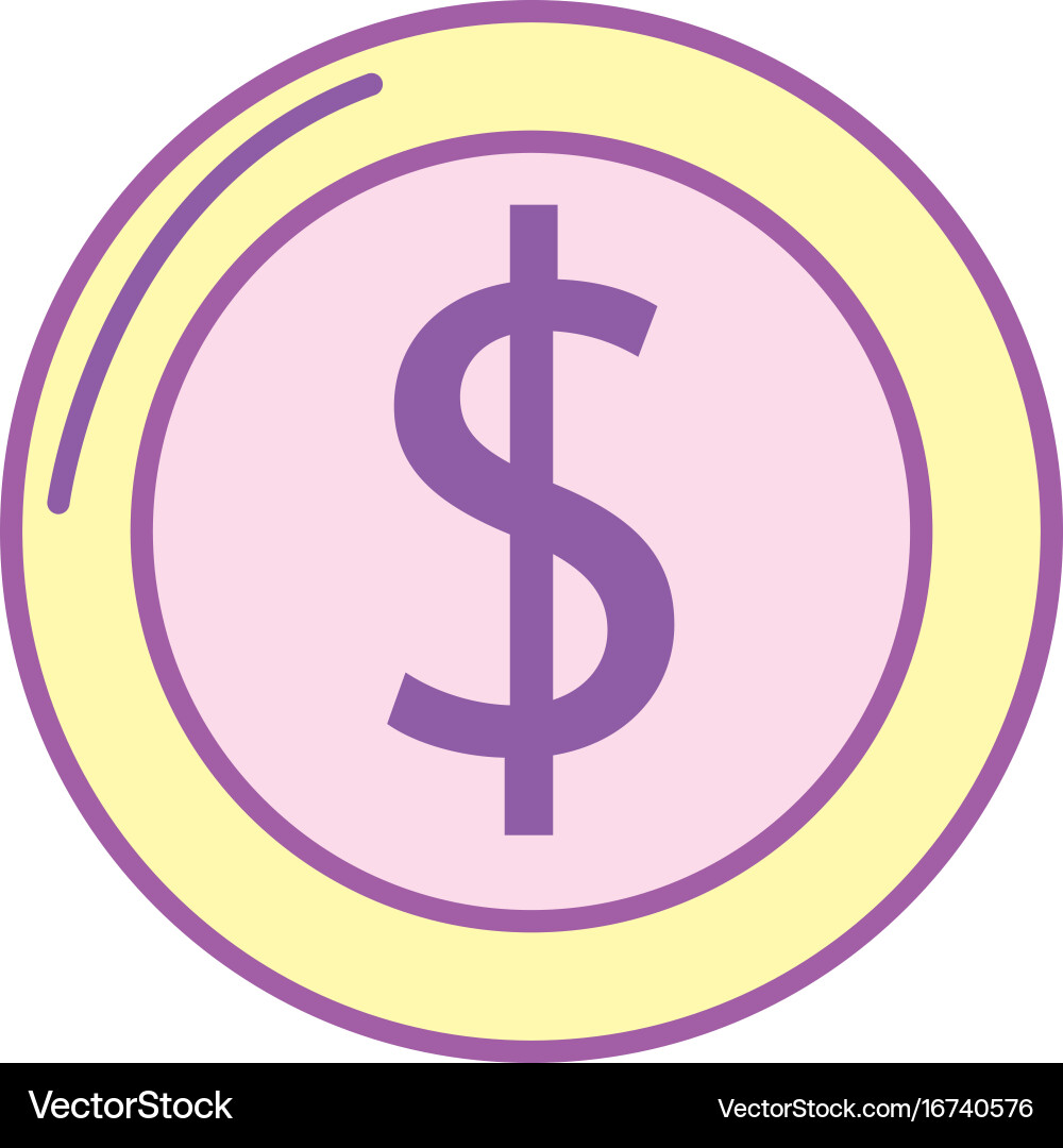 Coin digital money to video game console Vector Image