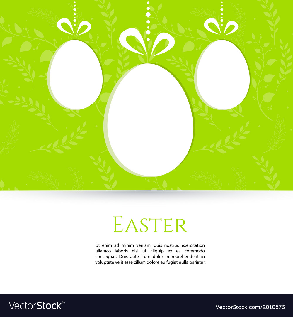 Easter design template Royalty Free Vector Image
