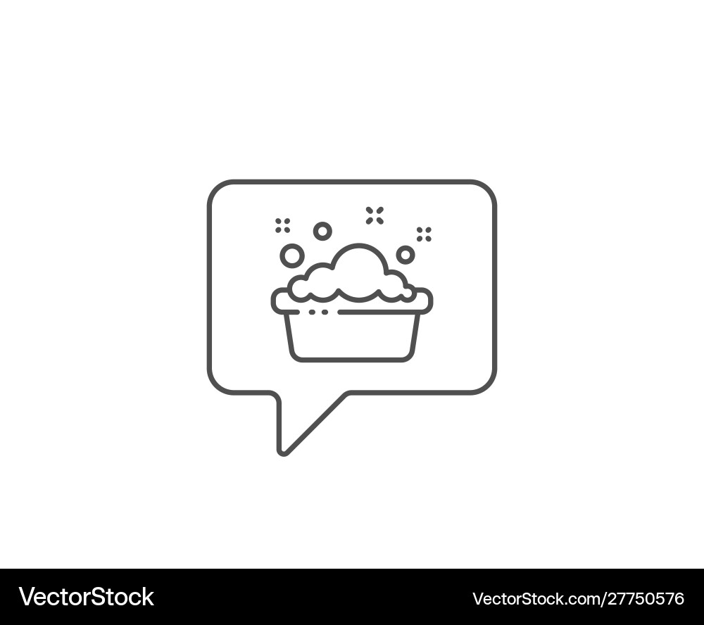 Hand washing line icon laundry service sign Vector Image