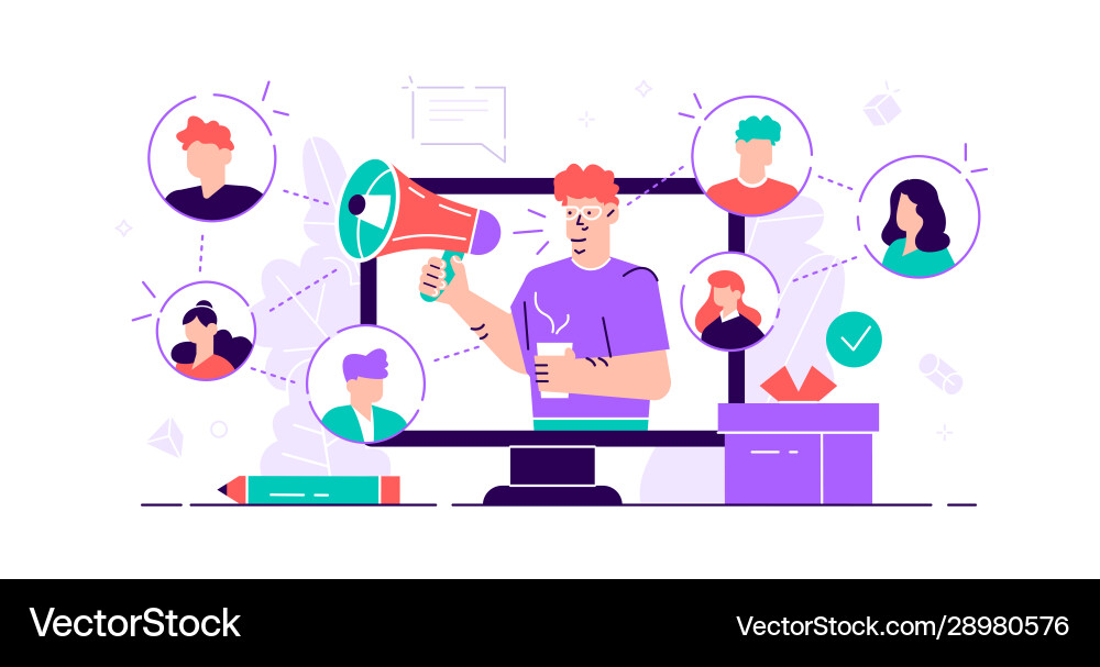 Marketing consumer audience communication service Vector Image