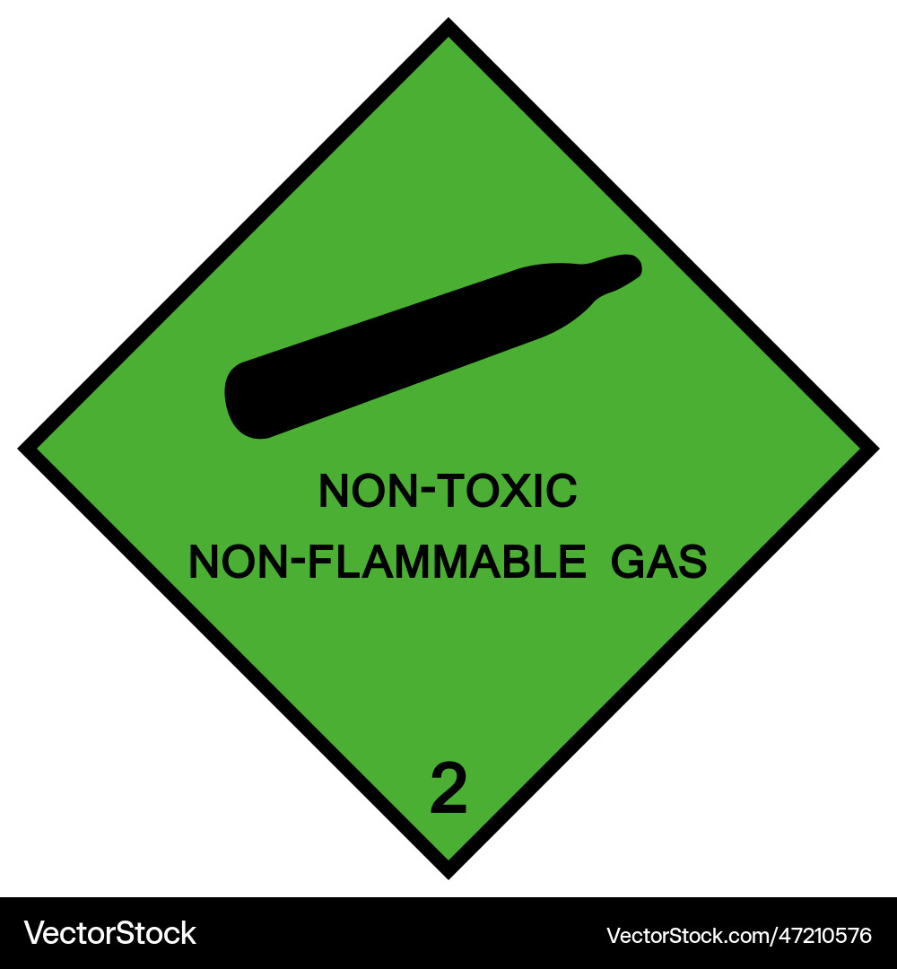 Non-flammable gas symbol sign isolate on white Vector Image